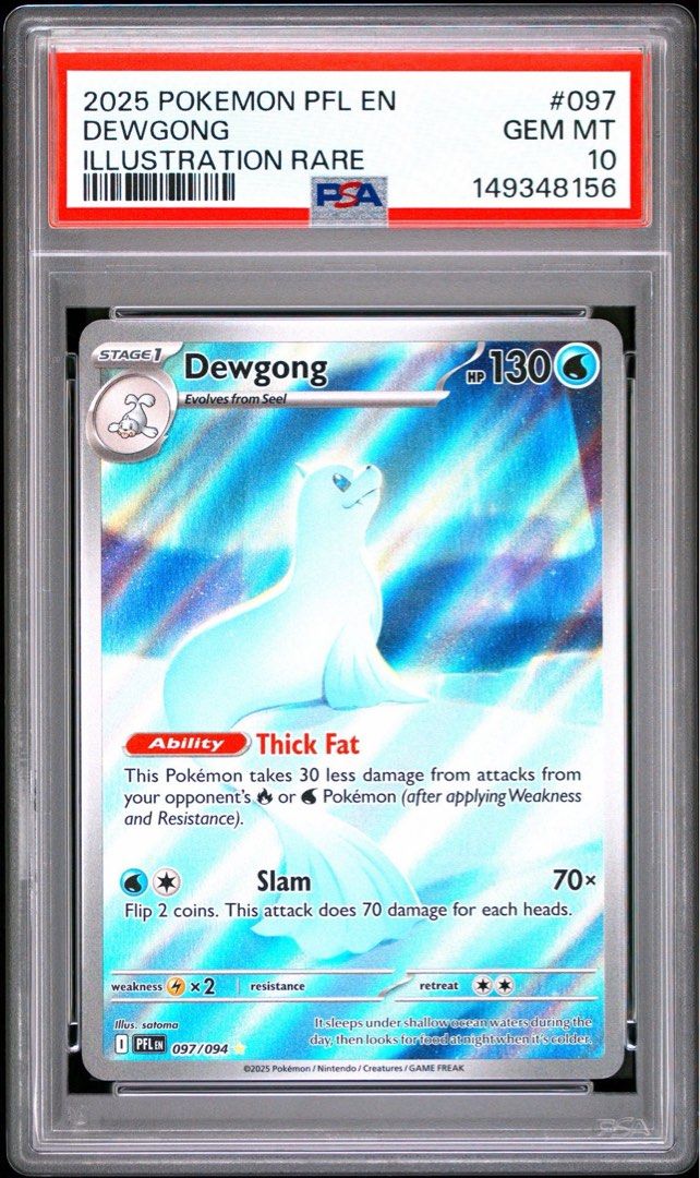 PSA 10 2025 POKEMON PFL EN DEWGONG ILLUSTRATION RARE, Hobbies & Toys ...
