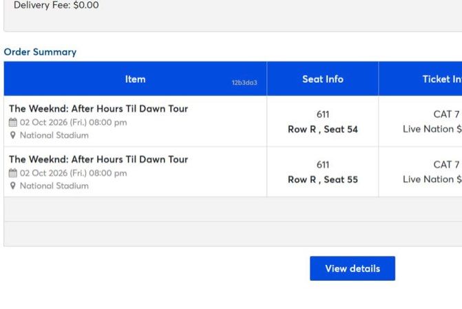 The Weeknd: After Hours Til Dawn Tour - National Stadium - CAT 7 ...