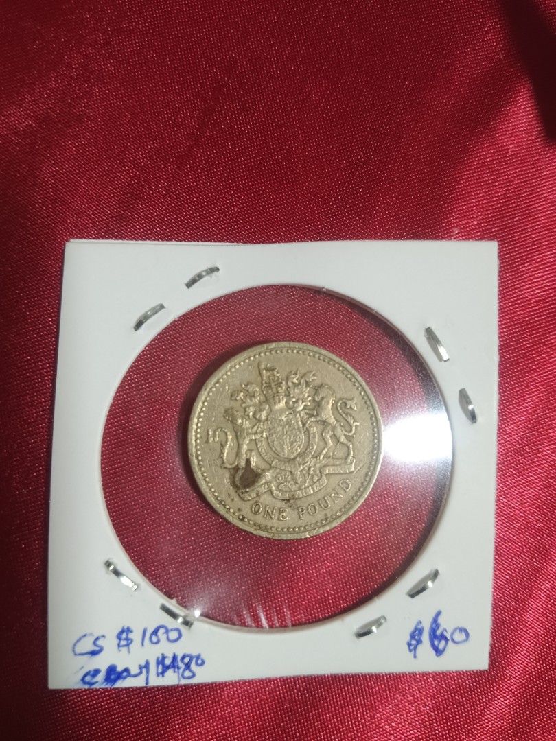 1983 British Queen Elizabeth II One Pound Coin, Hobbies & Toys ...