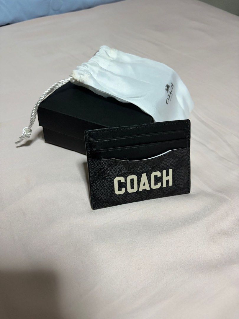 Coach Card Holder, Men's Fashion, Watches & Accessories, Wallets & Card ...