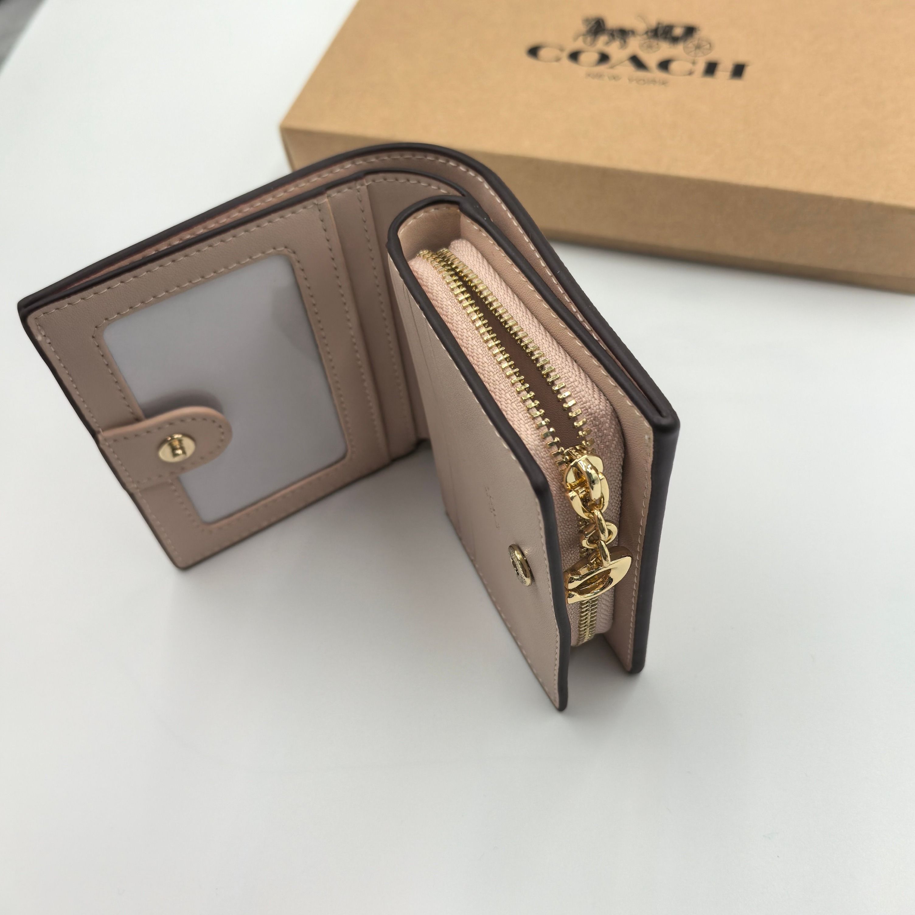 Coach Mini Bifold Wallet (Pastel Signature), Luxury, Bags & Wallets on ...