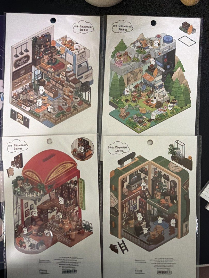 3D Miniature Scene Sticker Sets , Hobbies & Toys, Toys & Games on Carousell
