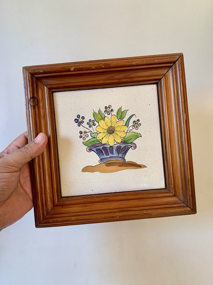 Hand Painted Tile Picture Frame, Furniture & Home Living, Home Decor ...