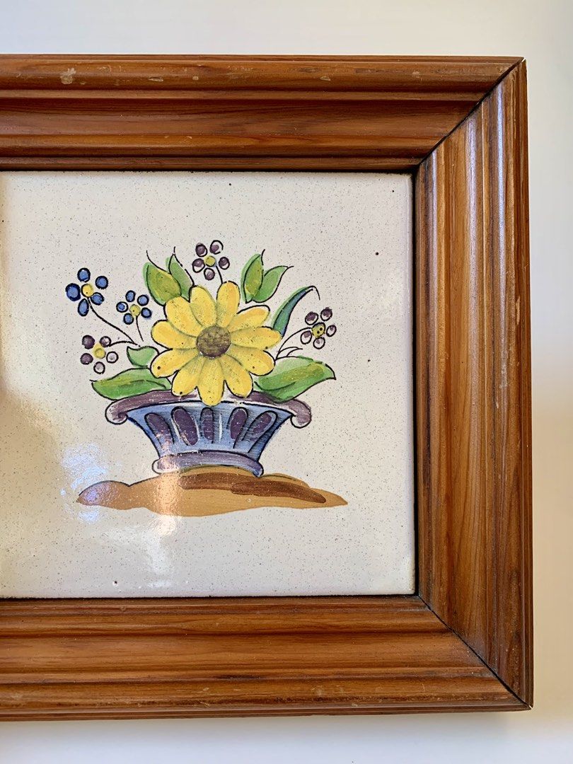 Hand Painted Tile Picture Frame, Furniture & Home Living, Home Decor ...