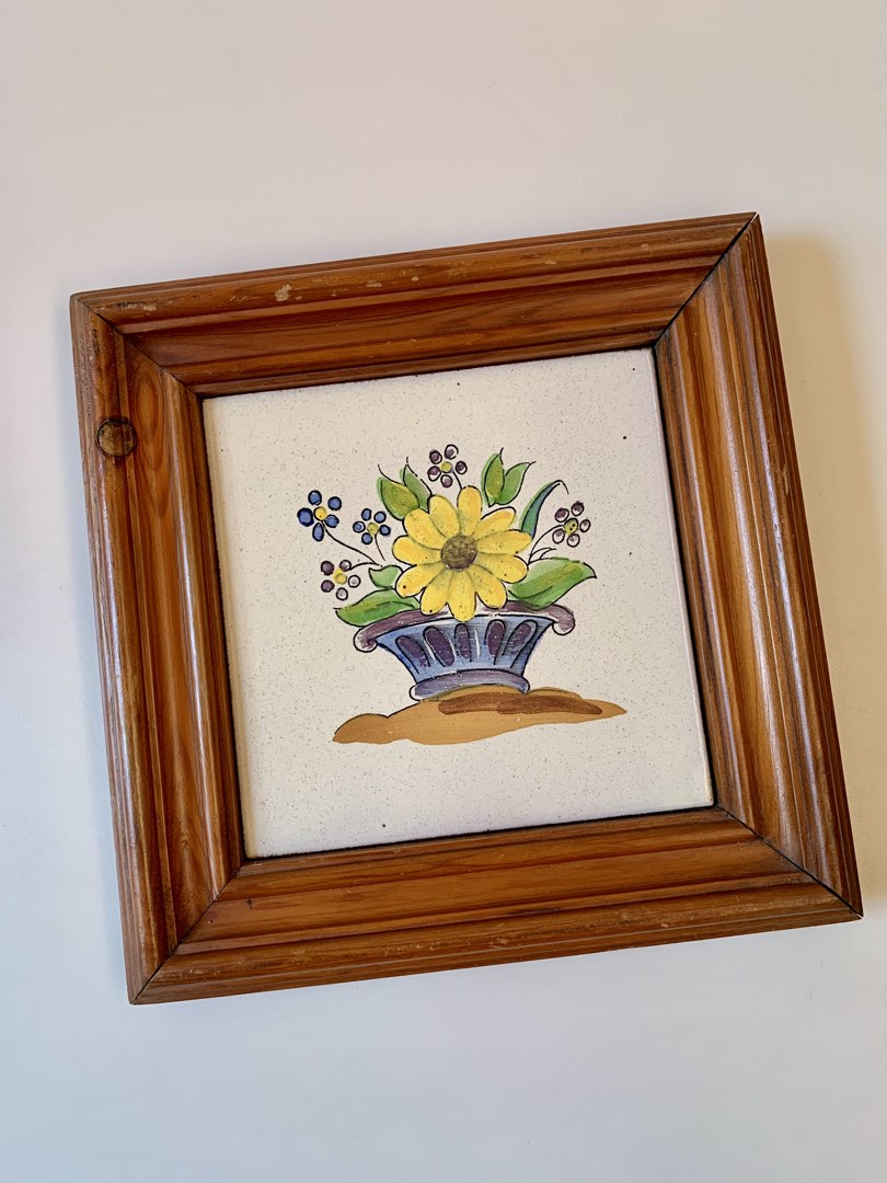 Hand Painted Tile Picture Frame, Furniture & Home Living, Home Decor ...