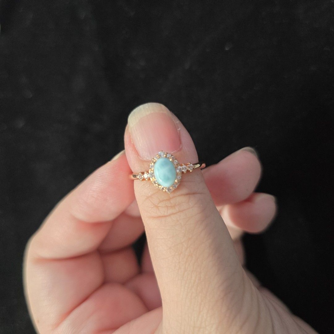 Larimar Ring, Women's Fashion, Jewelry & Organisers, Rings on Carousell