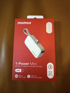 Momax 1-Power Mini 5000mAh 3-in-1, 手提電話, 電話及其他裝置配件, 電池及充電器 - Carousell