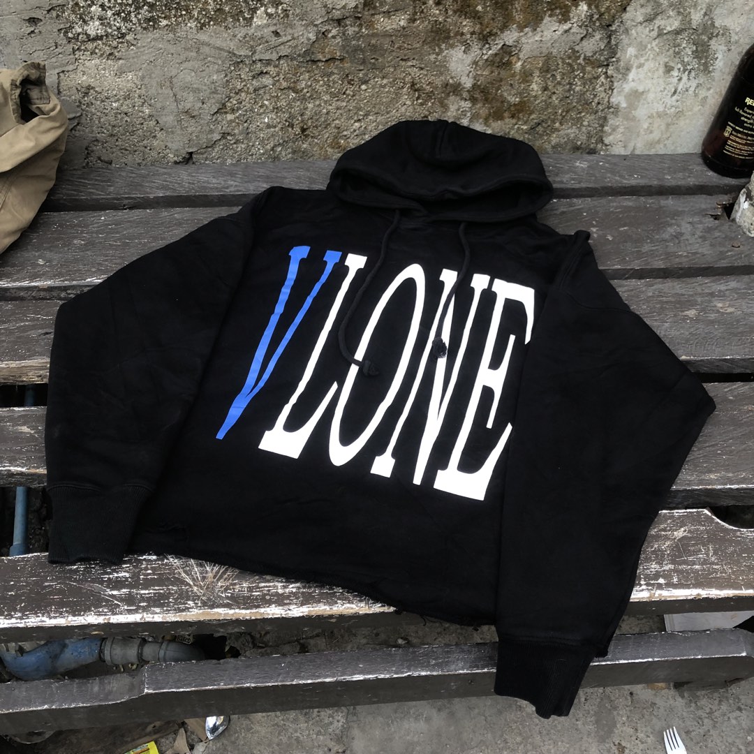 Vlone Black Hoodie, Men's Fashion, Tops & Sets, Hoodies on Carousell