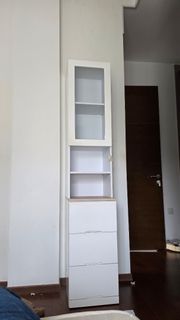White Wall-Mounted Cabinet with Sliding Doors, Furniture & Home Living ...