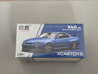 1/64 Motorhelix Blue Nissan Skyline R34 GT-R V Spec II, Hobbies & Toys ...