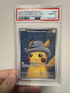 Pokemon PSA 10 Charizard & Pikachu Grey Felt Hat, Hobbies & Toys, Toys ...