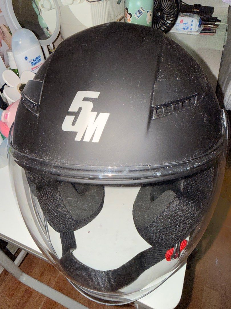 5M Aorta Matt Black Motorcycle Helmet, Motorcycles, Motorcycle ...