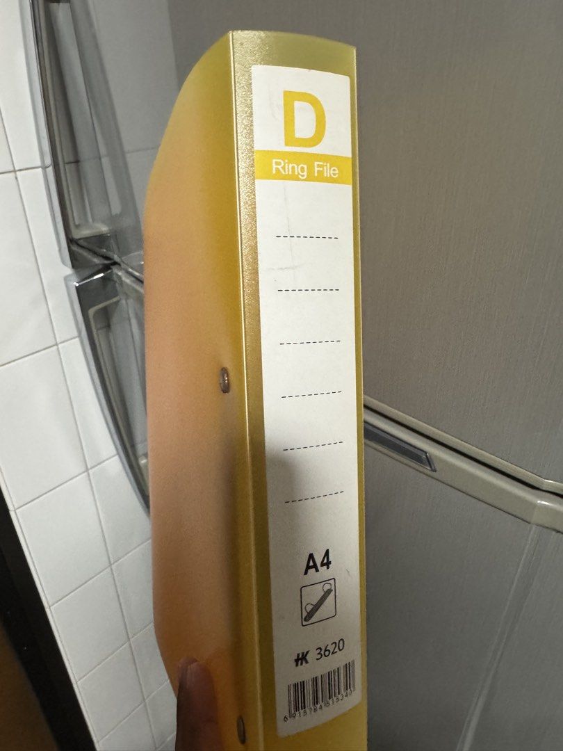 A4 Yellow Ring File, Hobbies & Toys, Stationery & Craft, Stationery ...