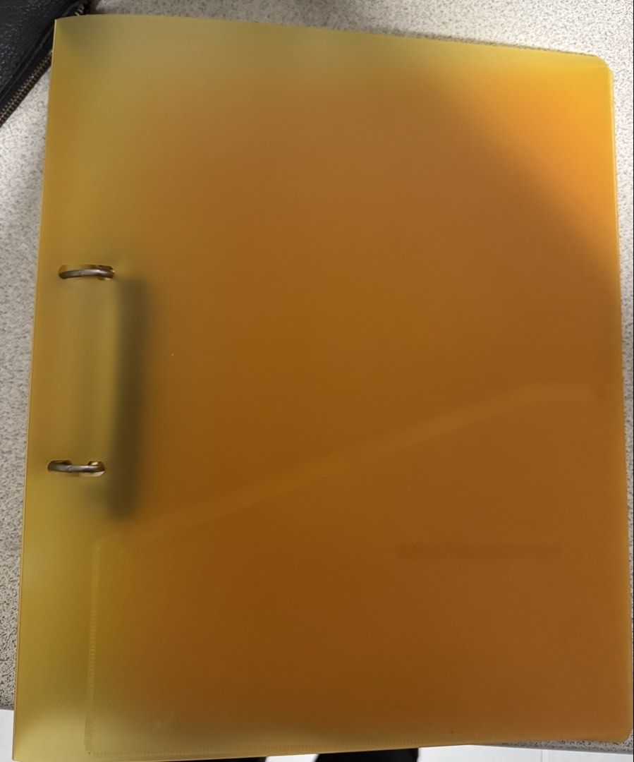 A4 Yellow Ring File, Hobbies & Toys, Stationery & Craft, Stationery ...