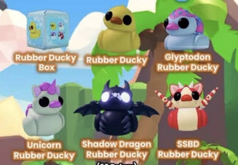 Adopt me ducky shadow dragon rubber duck, Video Gaming, Gaming ...