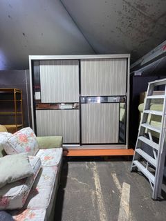 YE50M Almari Baju Kabinet 4 x 6 Feet 2 Sliding Doors Wardrobe Closets ...