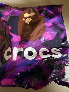 BAPE x Crocs Echo Clog Red Camo, Men's Fashion, Footwear, Flipflops and ...