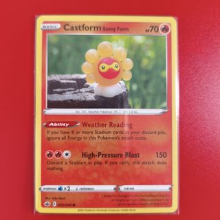 Castform Sunny Form Pokemon Card SSP 195/191, Hobbies & Toys, Toys ...