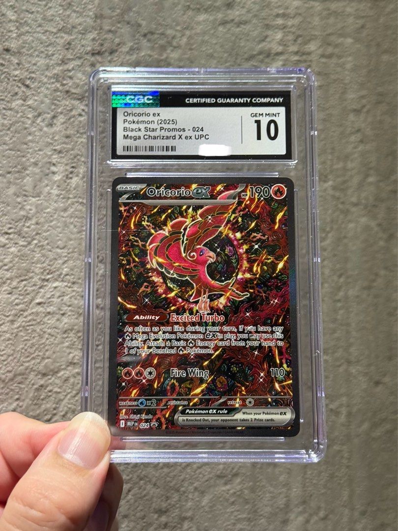CGC Gem Mint 10 Oricorio Ex 024 Black Star Promo Mega Evolution English ...