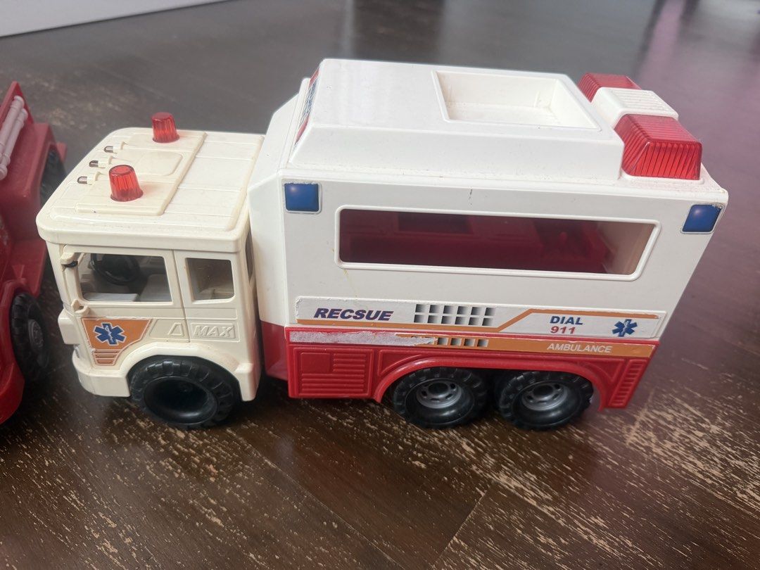 Daesung Toy Trucks Set - Fire Engine, Ambulance, Cement Truck, Hobbies ...