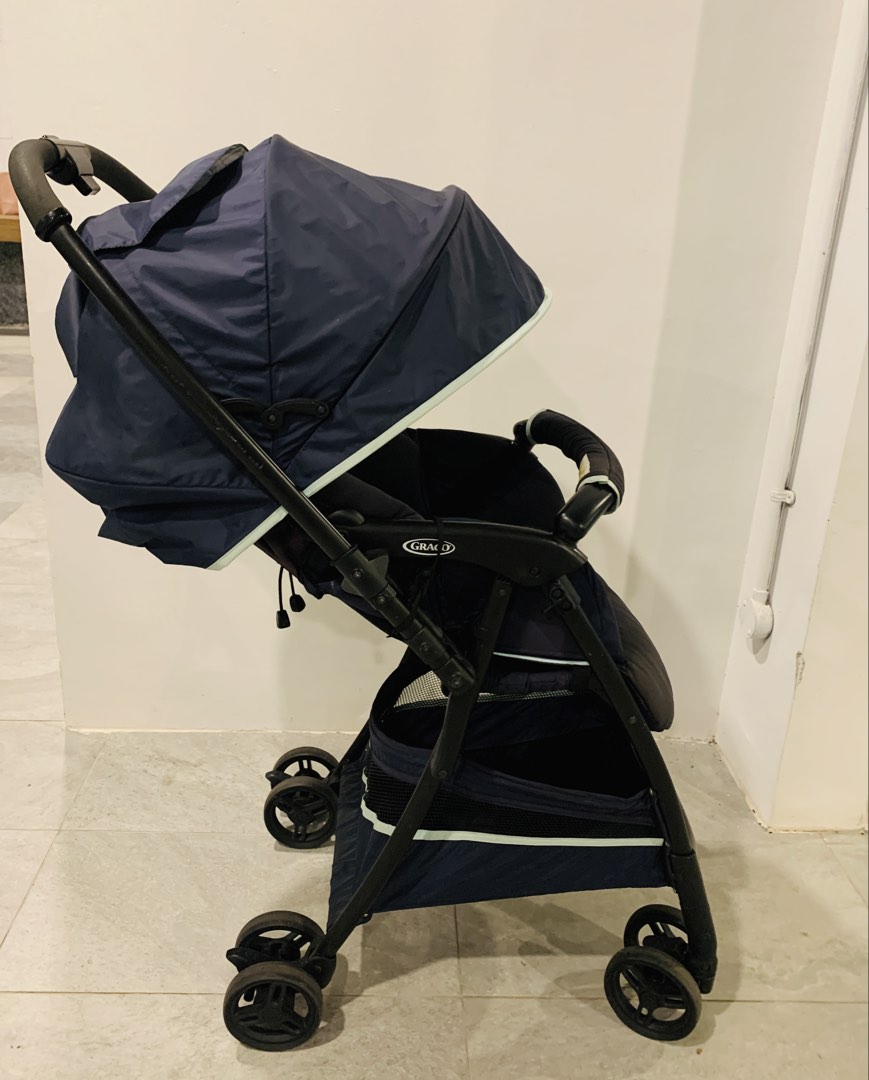 Graco light weight Stroller - Navy Blue, Babies & Kids, Going Out ...