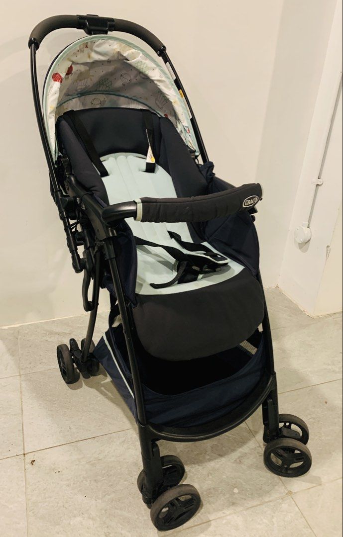 Graco light weight Stroller - Navy Blue, Babies & Kids, Going Out ...