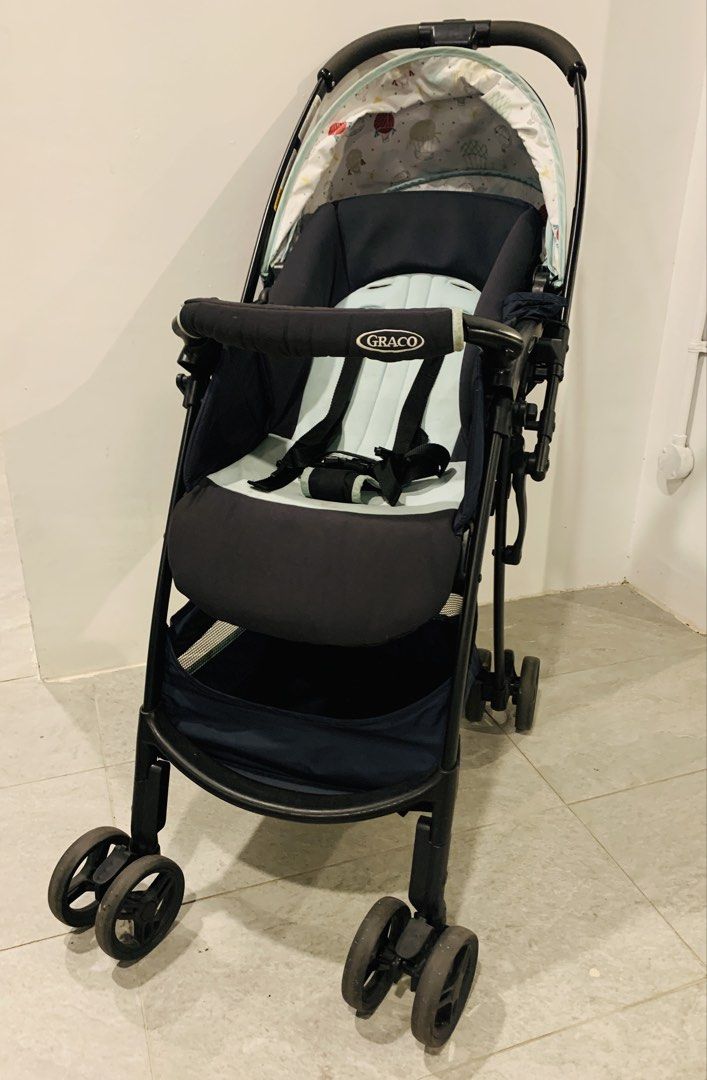 Graco light weight Stroller - Navy Blue, Babies & Kids, Going Out ...