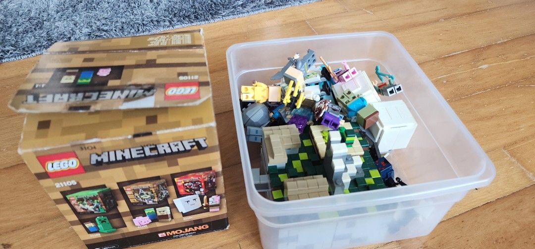 LEGO Minecraft The End Battle Set 21105 with various non lego figurines ...
