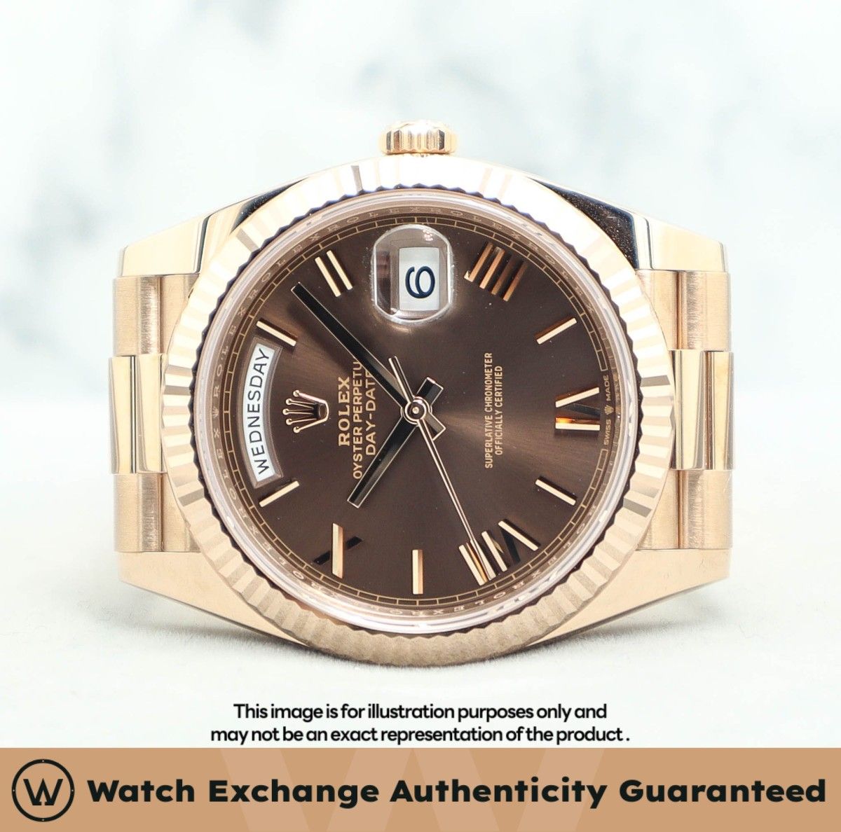 Mint Rolex Daydate President 228235 Chocolate Roman Dial Z25080 Feb ...