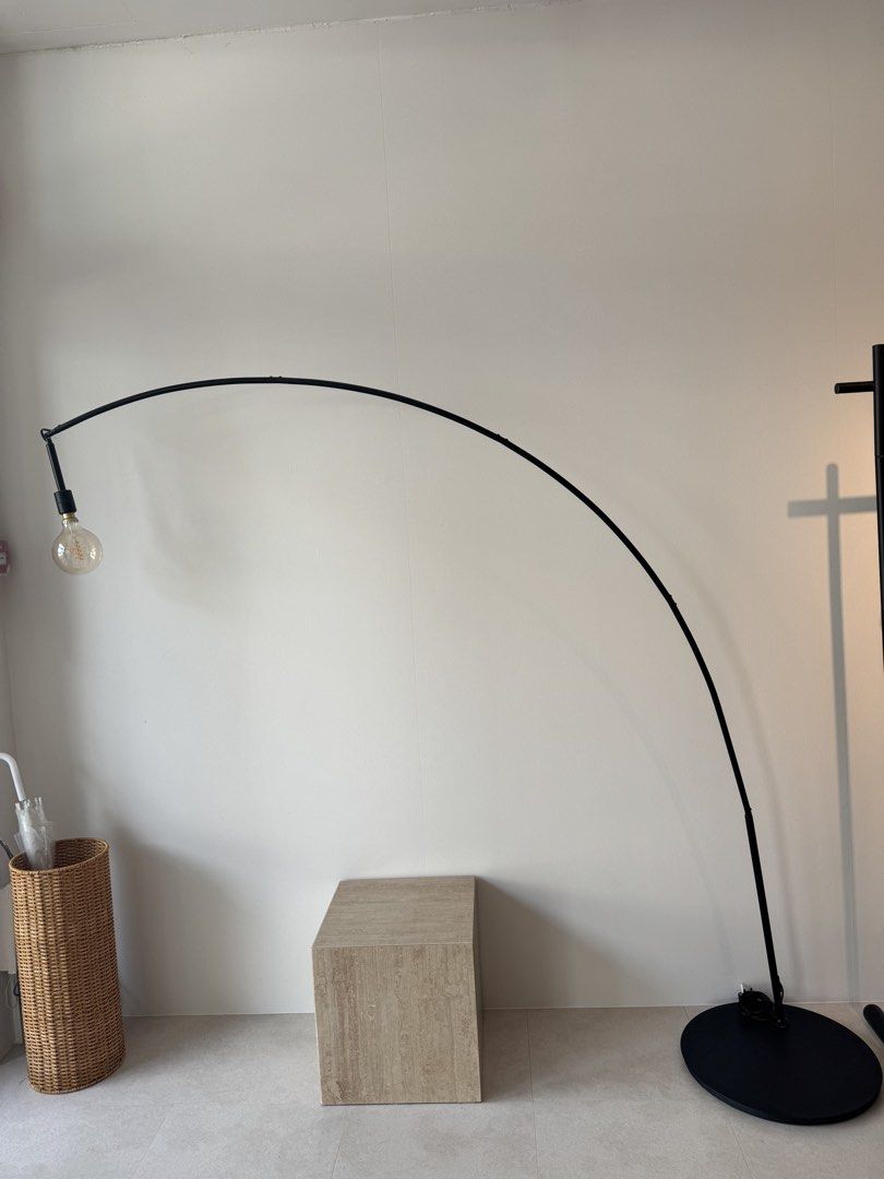 Modern Arc Floor Lamp - Black, Furniture & Home Living, Lighting & Fans ...