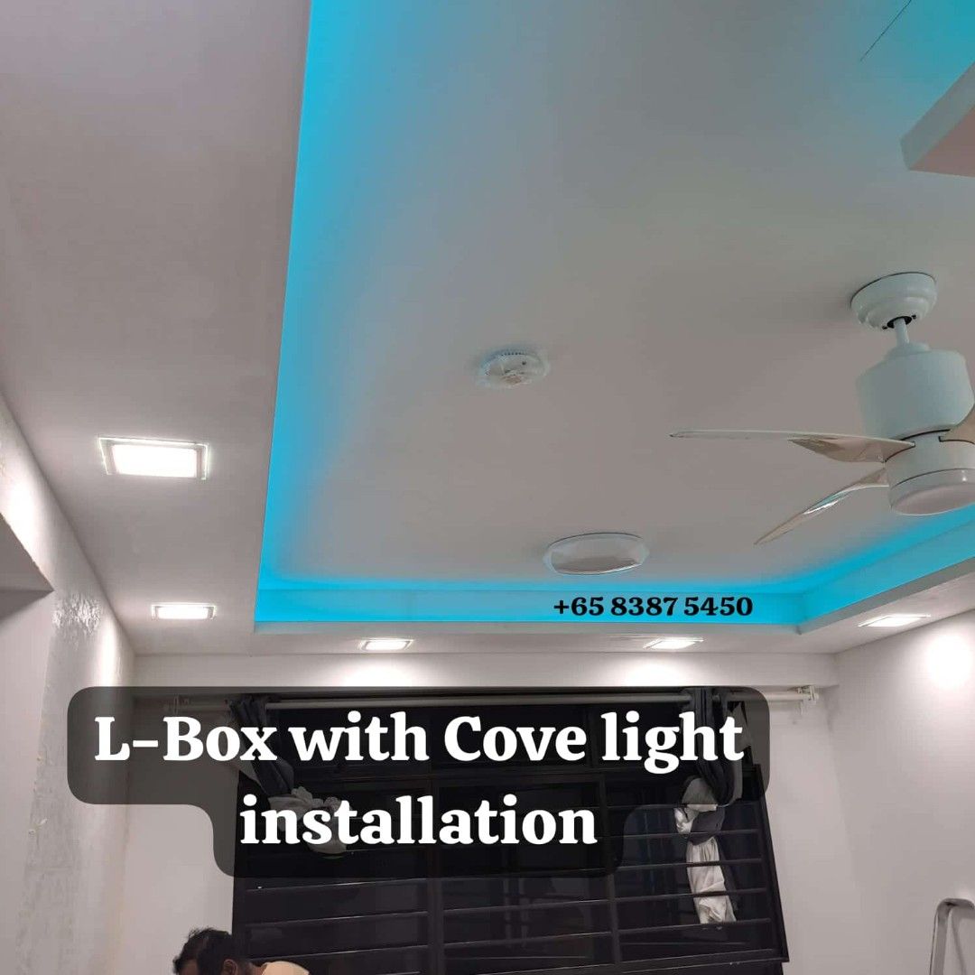 Modern L-Box & False ceiling Installation, Drop ceiling, Gypsum ceiling ...