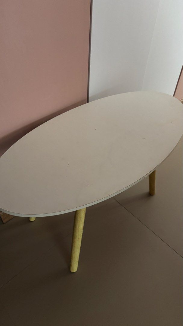 Oval Table, Furniture & Home Living, Furniture, Tables & Sets on Carousell