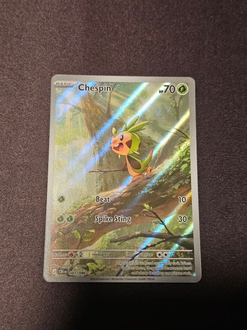 Pokemon tcg Card - Chespin #87 Chaos rising (CHEAPEST) card, Hobbies ...