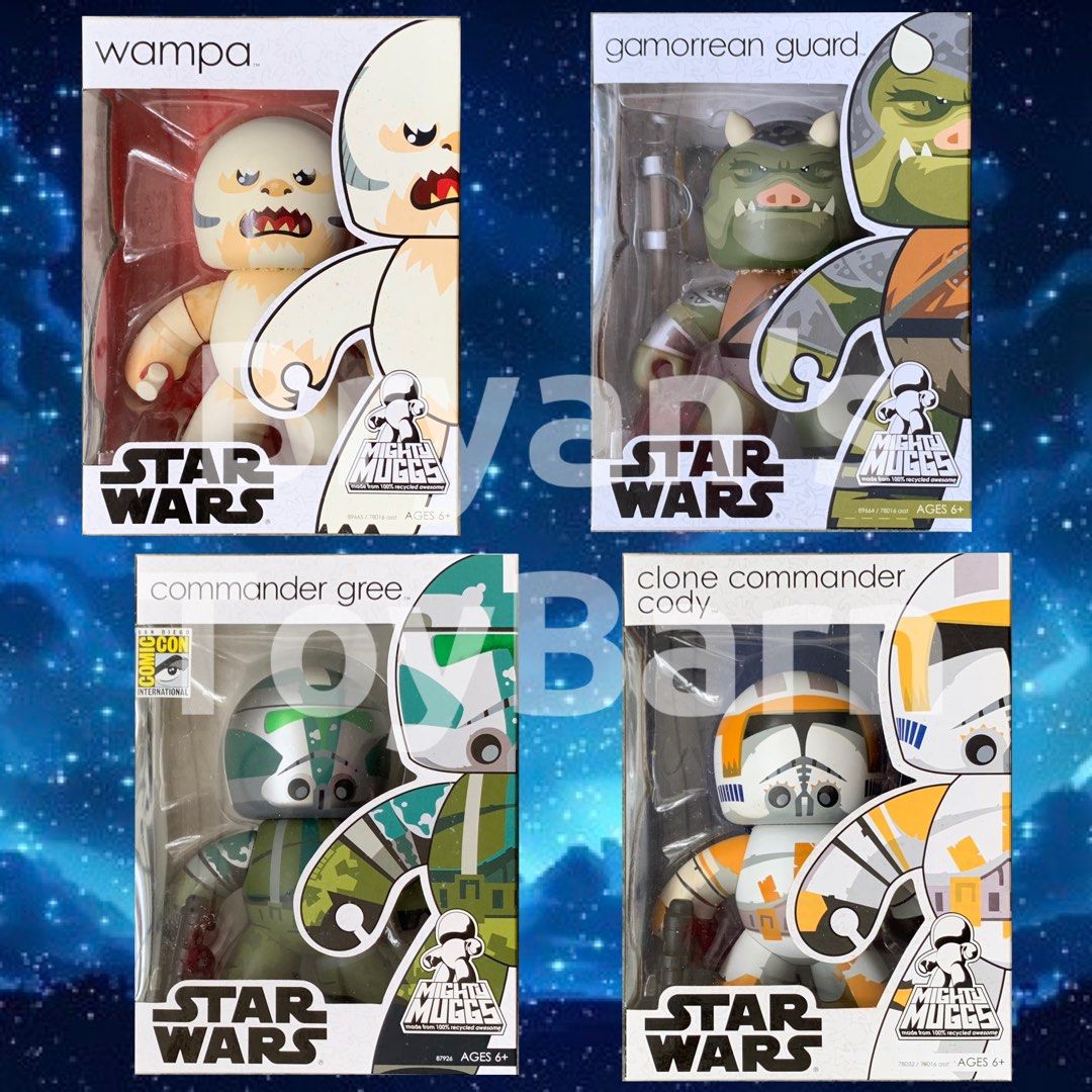 Star Wars Gree, Cody, Gamorrean Guard & Wampa Ice Creature Mighty Muggs ...