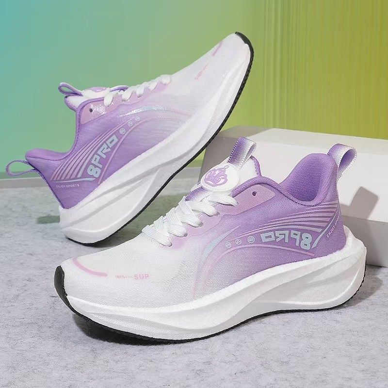 8PRO Running Shoes - White and Purple, Women's Fashion, Footwear ...