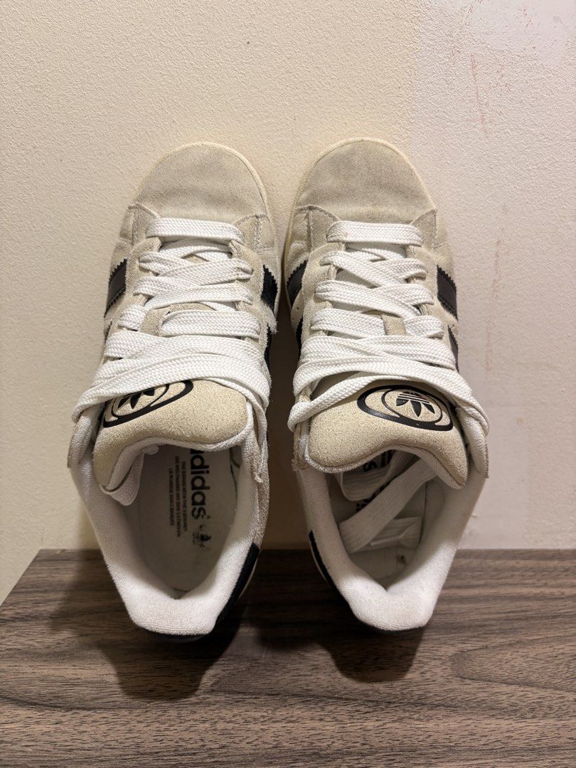 Adidas Campus Sneakers - Cream/Black, Men's Fashion, Footwear, Sneakers ...