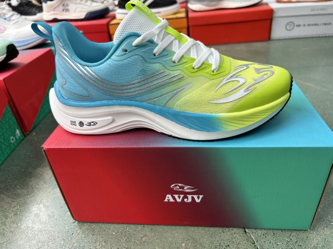 AVJV Running Shoes - Blue/Green Gradient, Men's Fashion, Footwear ...