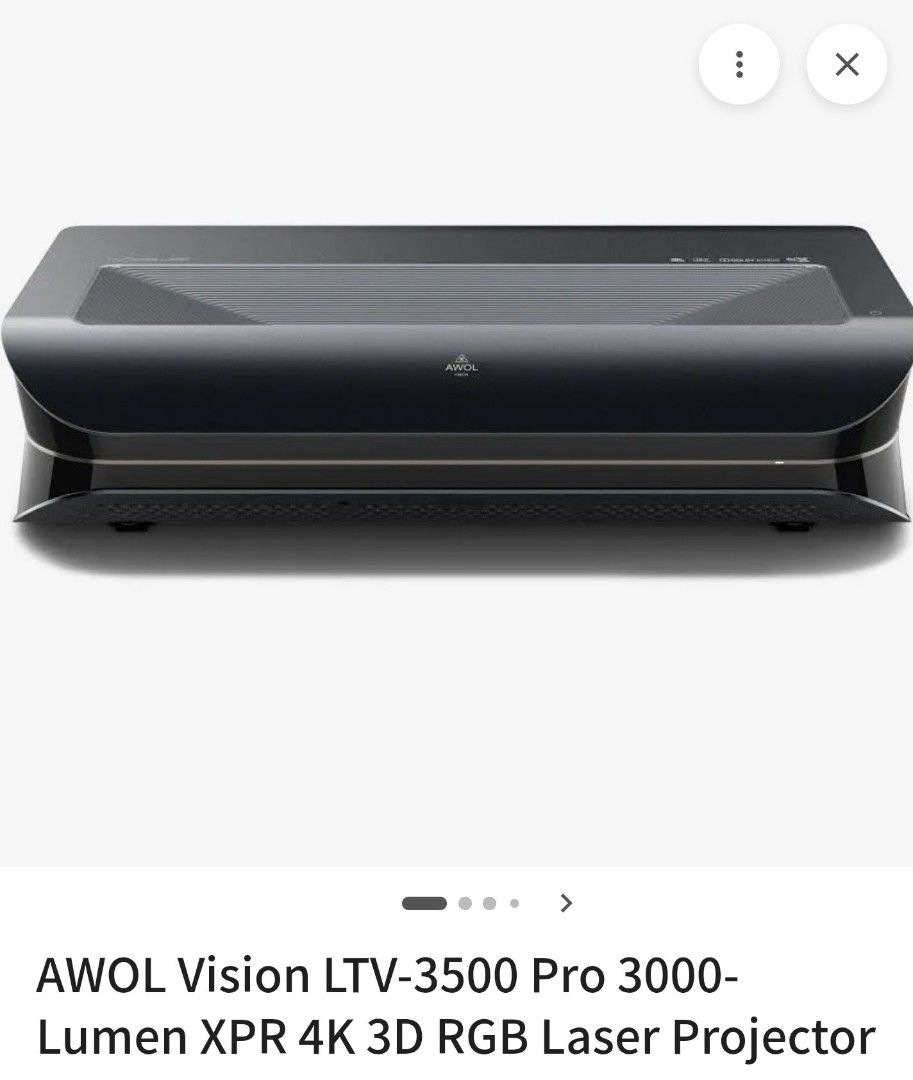 AWOL Vision LTV-3500 Pro 4K Laser Projector, TV & Home Appliances, TV ...