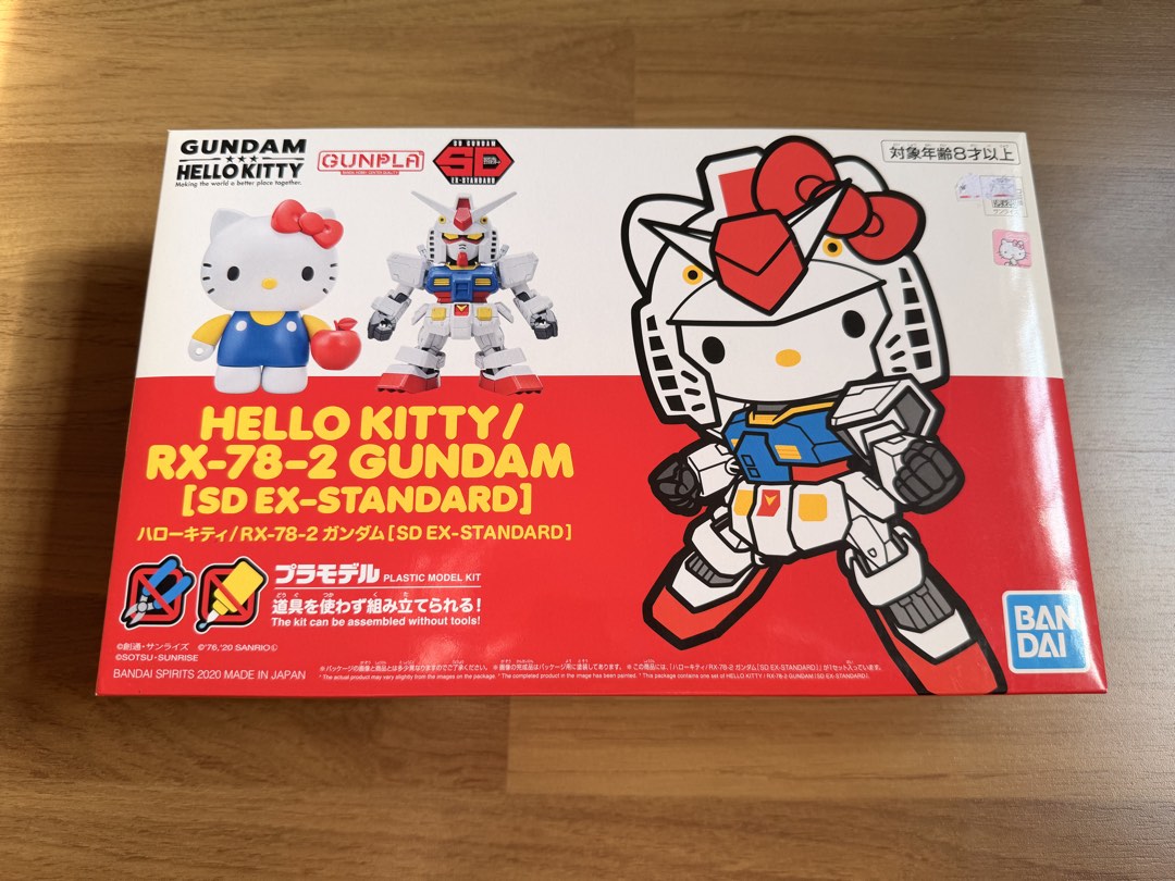 Bandai Hello Kitty RX-78-2 Gundam SD EX-Standard Model Kit, Hobbies ...