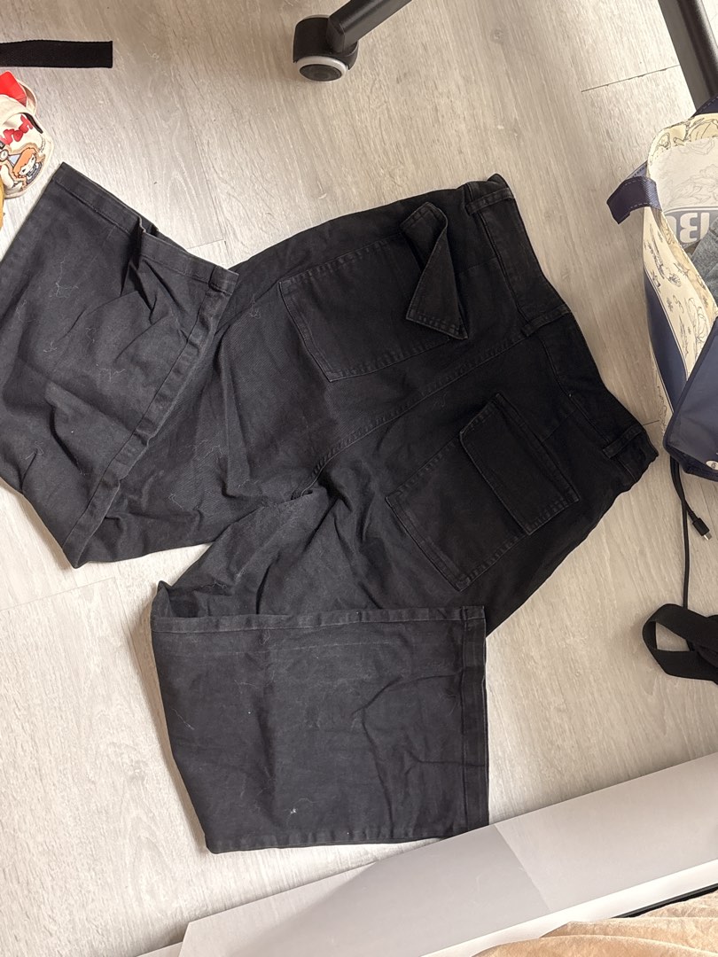 black cargo pants/ black long jeans, Women's Fashion, Bottoms, Other ...