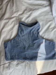 Blue Halter Top, Women's Fashion, Tops, Sleeveless on Carousell