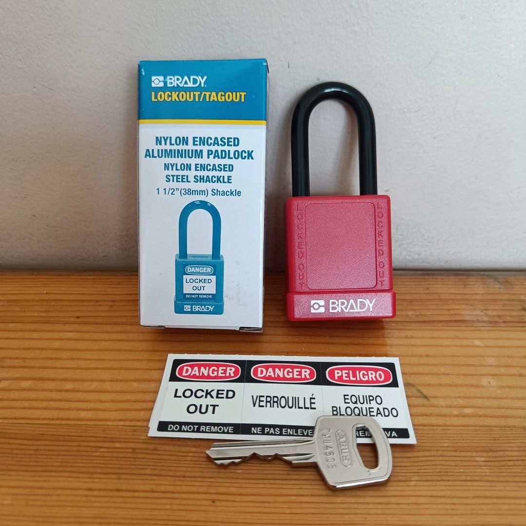 Brand New Brady Lockout / Tagout Safety Security Padlock with with Red ...