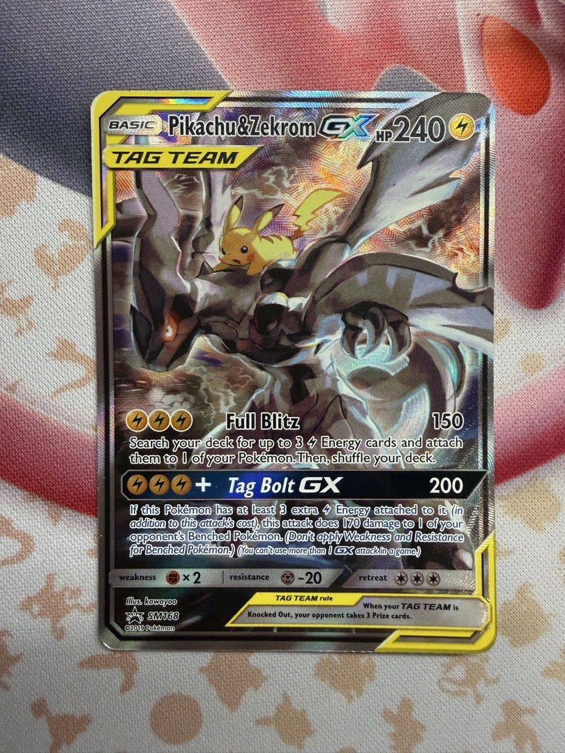 [CHEAPEST] Pikachu & Zekrom GX AA Promo TTGX Team Up Friendship Partner ...