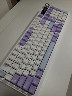 Custom Mechanical Keyboard - White with Japanese Keycaps. Akko blue ...