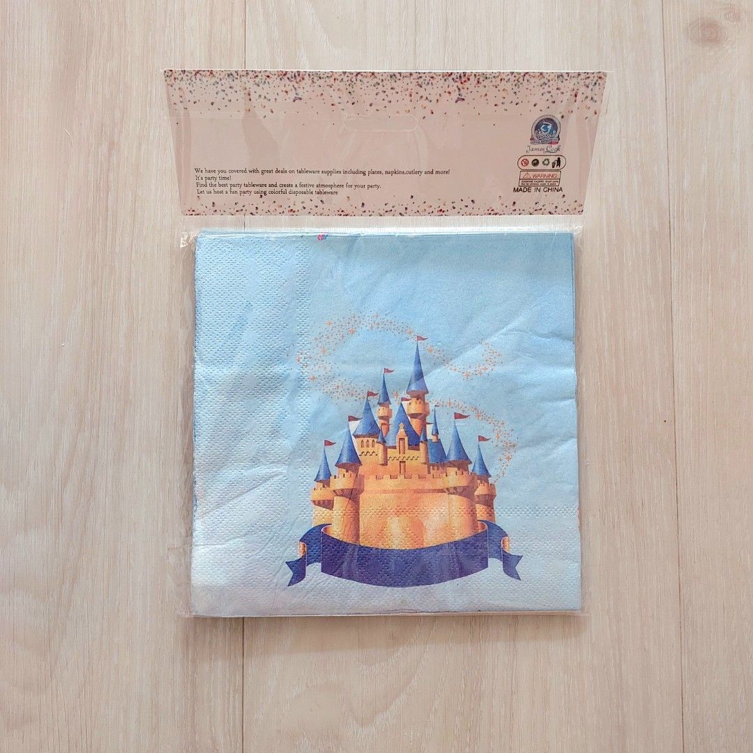 Disney Princess Party Napkins Paper Tissue Belle Cinderella Sleeping ...