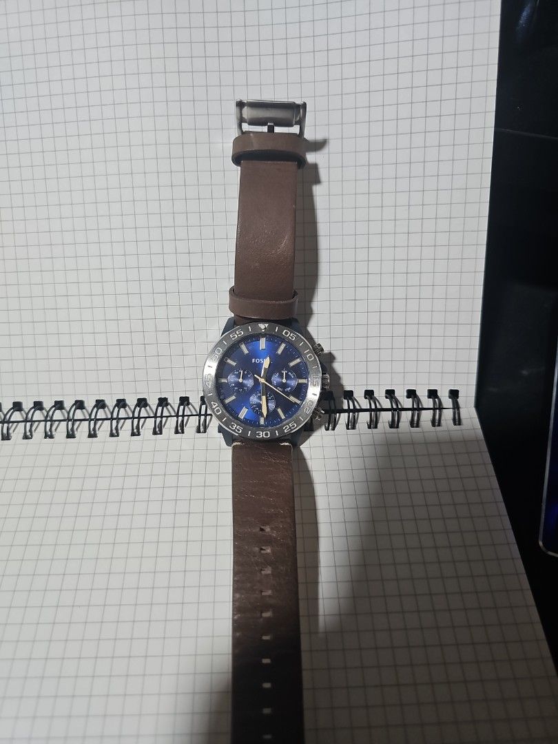 Fossil Chronograph Watch with Blue Dial, Men's Fashion, Watches ...