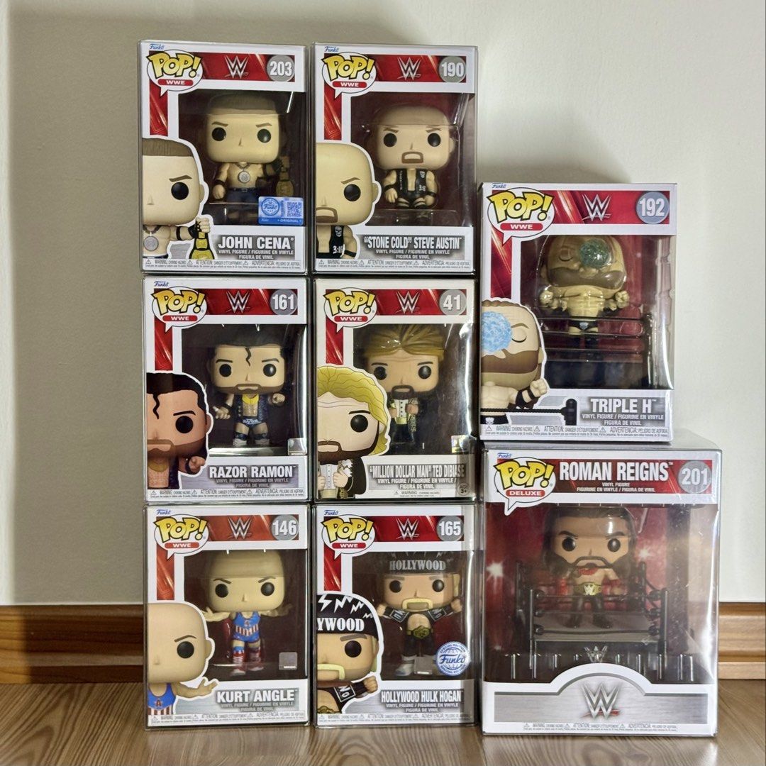 FUNKO POP WWE LEGENDS JOHN CENA RAZOR RAMON KURT ANGLE STONE COLD STEVE ...