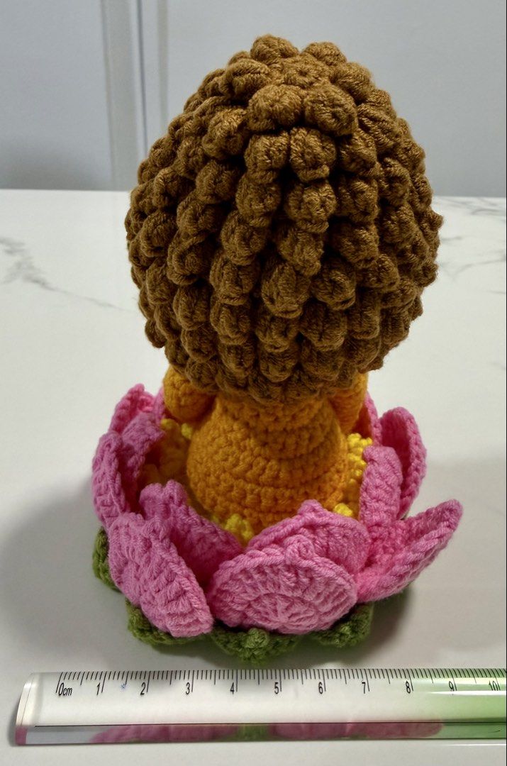 Handmade Crochet Buddha in Lotus Flower, Hobbies & Toys, Stationery ...