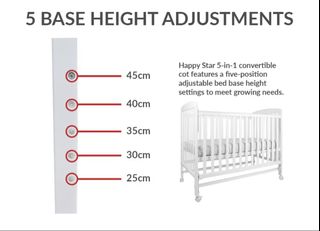 [Jarrons & Co] Happy Dream 4-in-1 Convertible Baby Cot, Babies & Kids ...