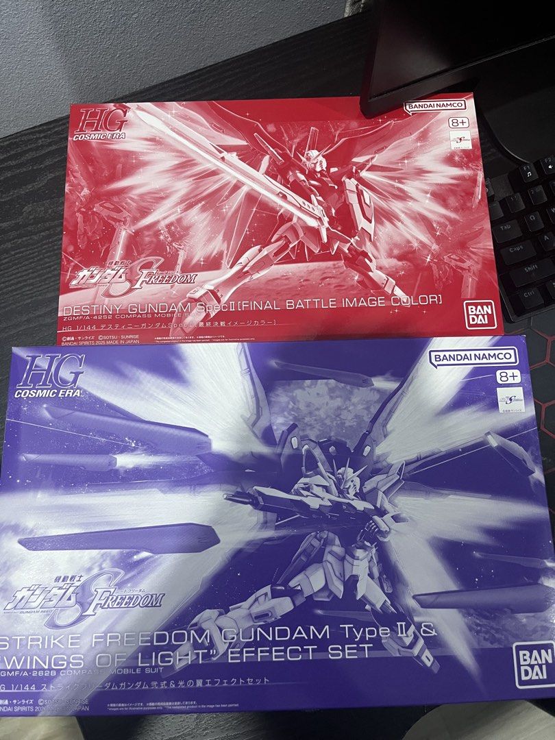 HG Destiny Gundam & Strike Freedom Gundam, Hobbies & Toys, Toys & Games ...